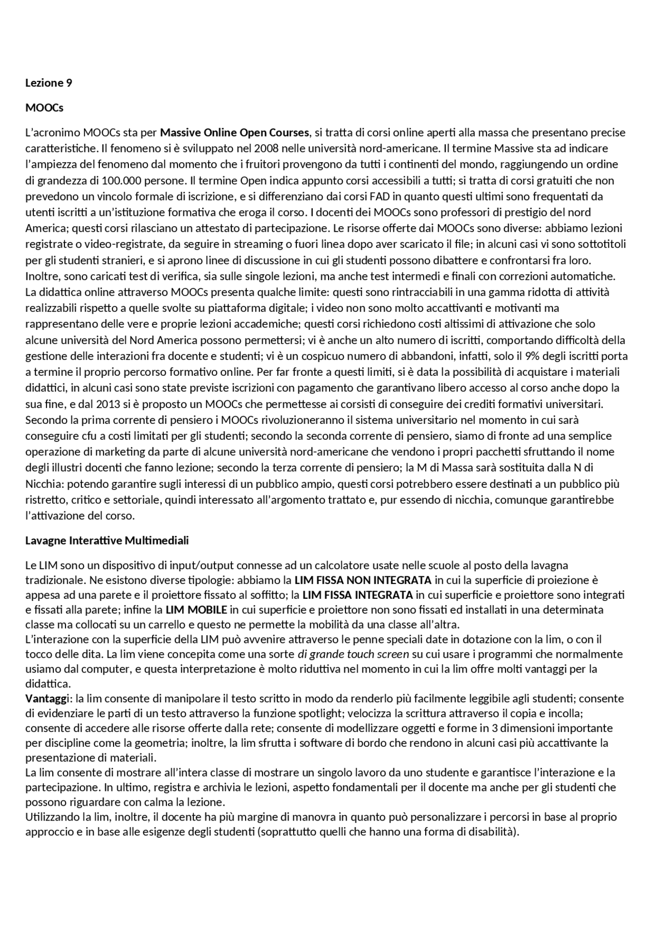 Informatica Moocs Caruso Mod B Docsity