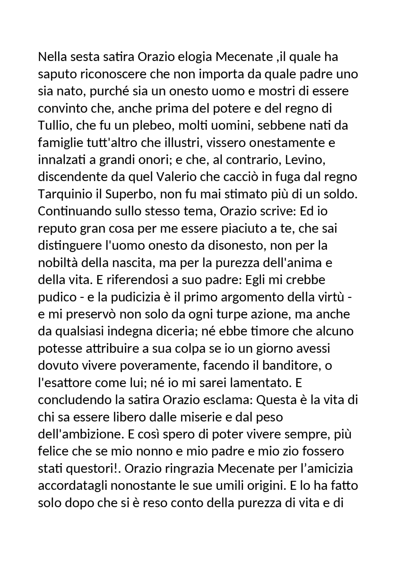 Orazio Latino Appunti Di Quinto Liceo Docsity
