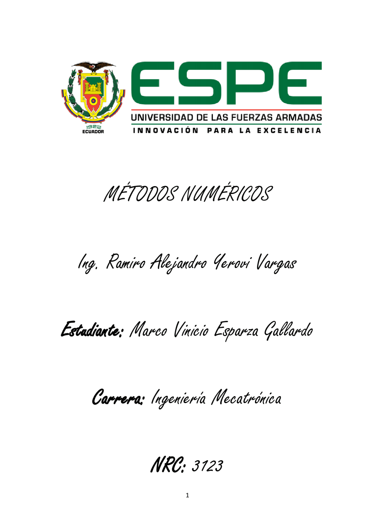 Metodos Numericos Metodos Numericos Metodos Numericos Docsity
