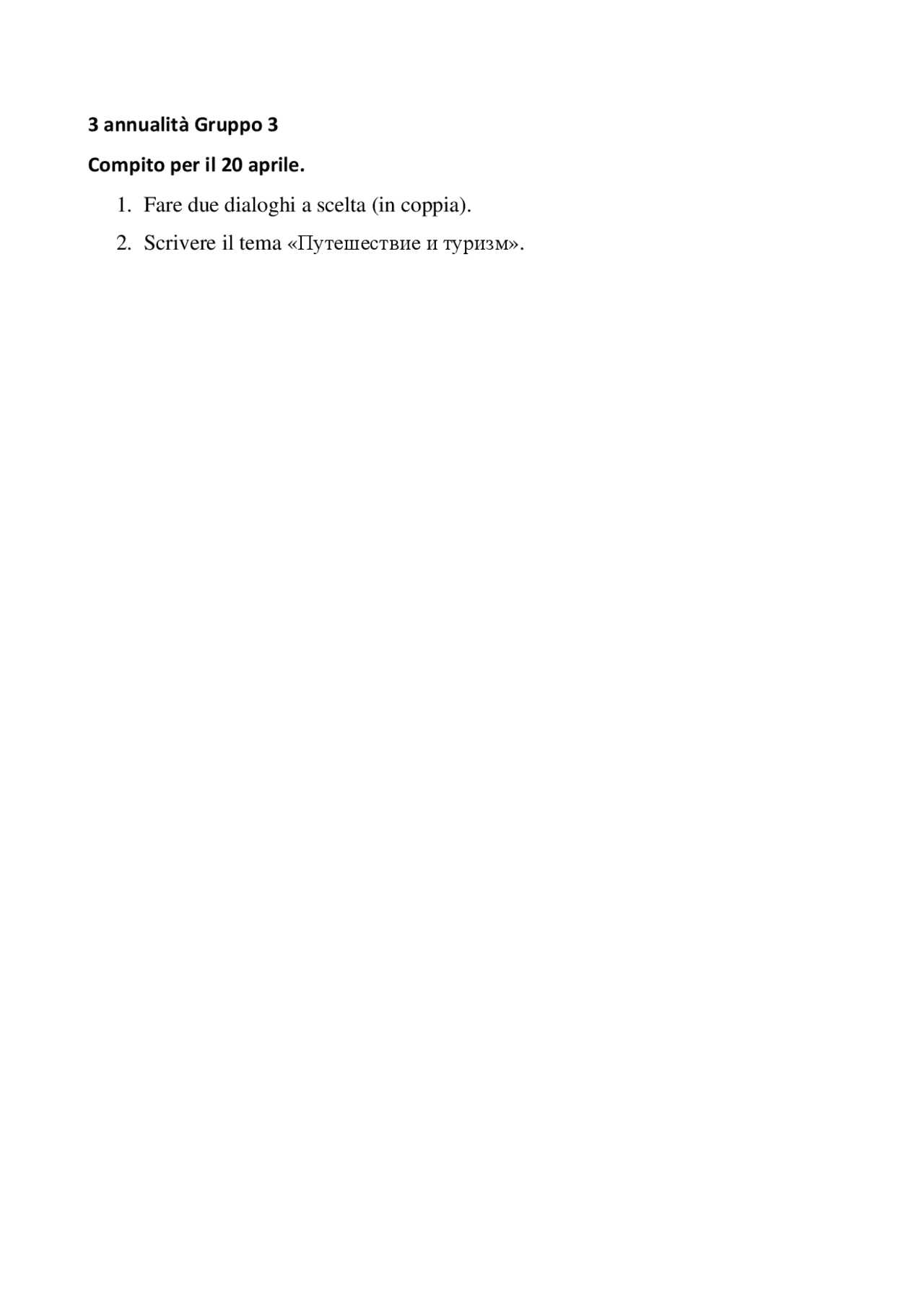 Esercitazioni Lingua Russa Docsity