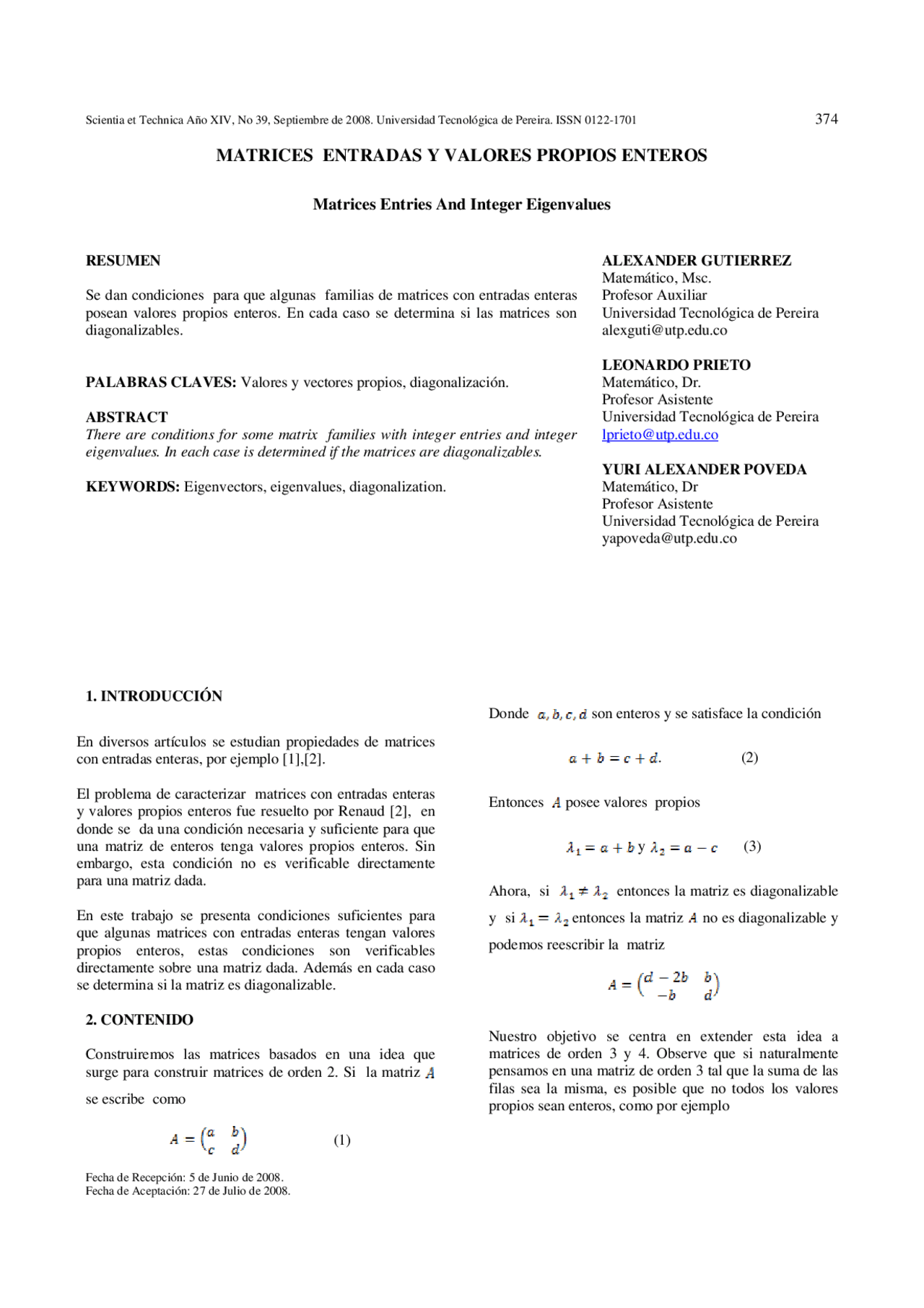 Matrices y toda la teoria - Docsity