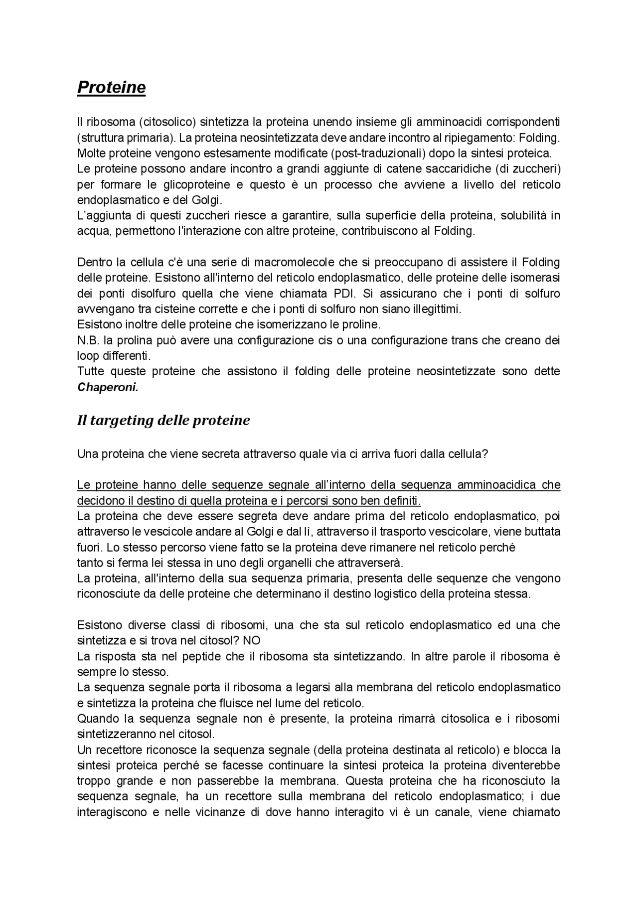 Proteine E Rna Regolatori Sbobinature Di Biologia Molecolare Docsity