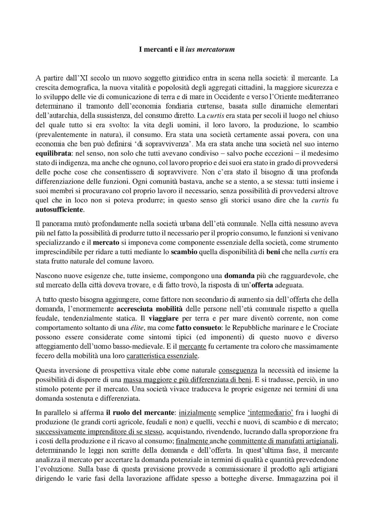 Diritto Dei Mercanti Docsity