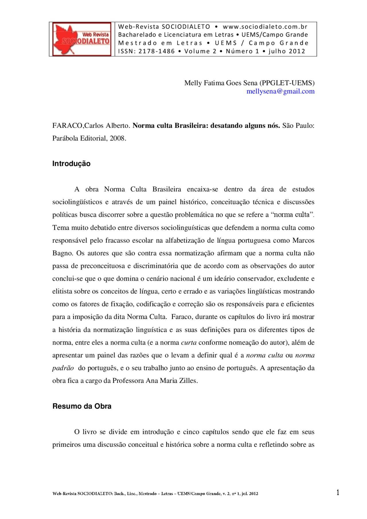 norma culta resenha de livro | Manuais, Projetos, Pesquisas Português ...