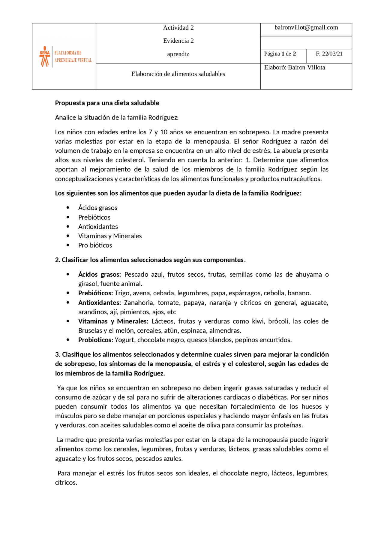 Alimentación Saludable Docsity