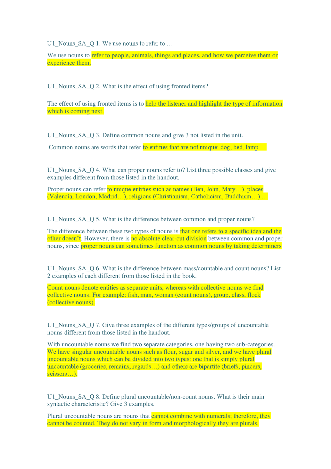 Portfolio Question Syntax Docsity
