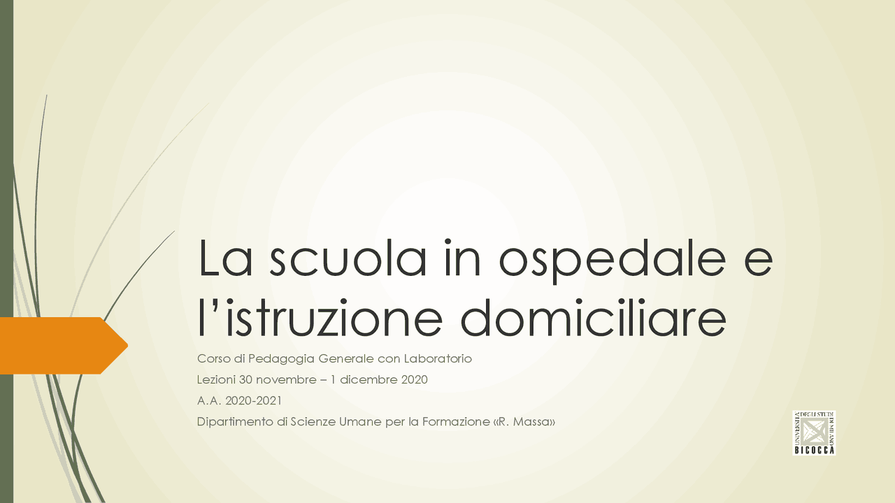 Scuola In Ospedale Slide Docsity
