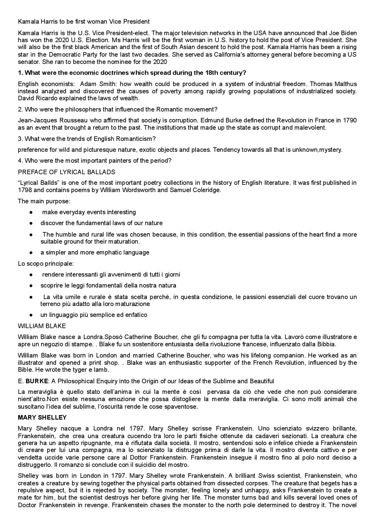 PROGRAMMA INGLESE 5 SUPERIORE - Docsity