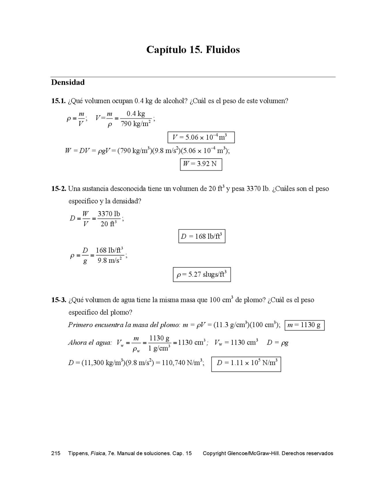 Solucionario ejercicios Tippens | Ejercicios de Física | Docsity
