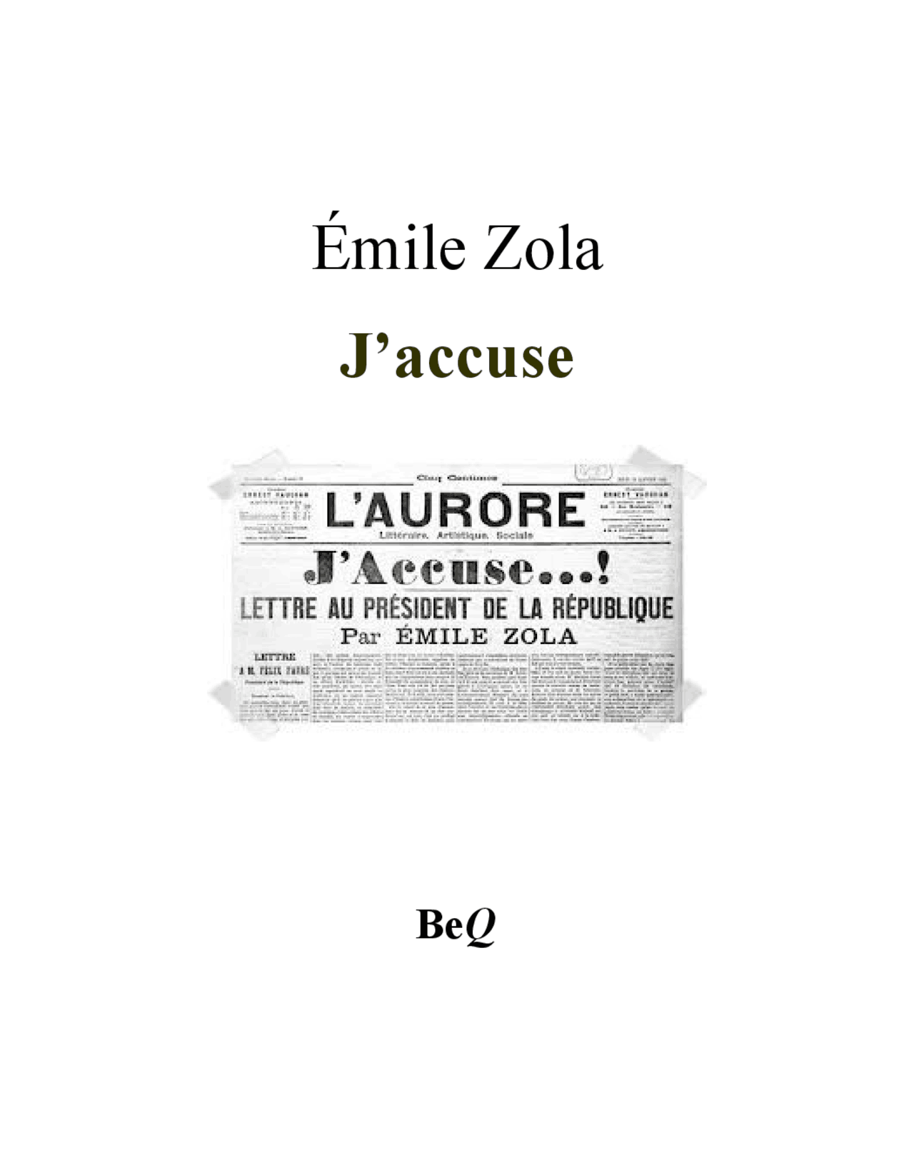 Analisi Testo Zola Jaccuse Appunti Di Lingua Francese Docsity