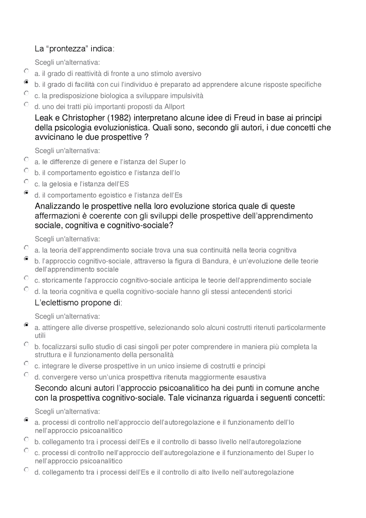 Capitolo 10 esercizi Psicologia della personalità di Charles S. Carver ...