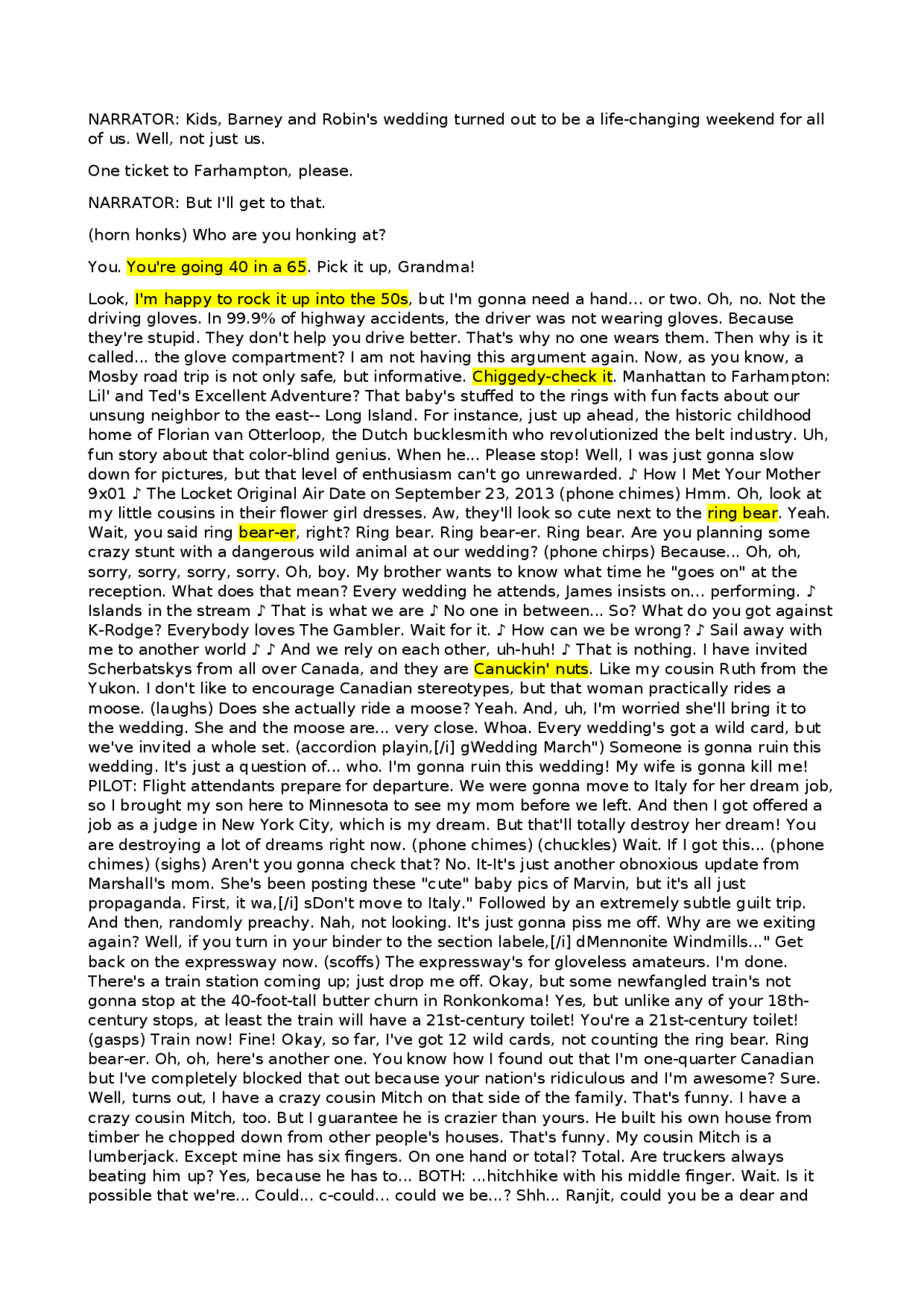 Script Originale Himym Docsity