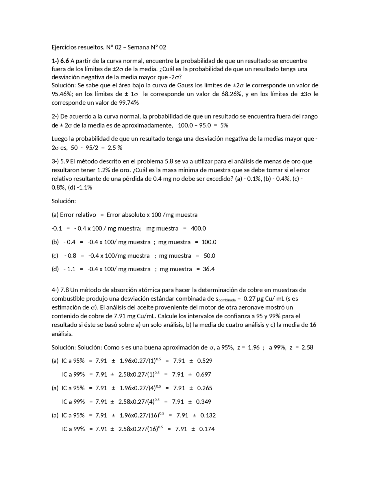 Problemas Resueltos De Estadística Docsity