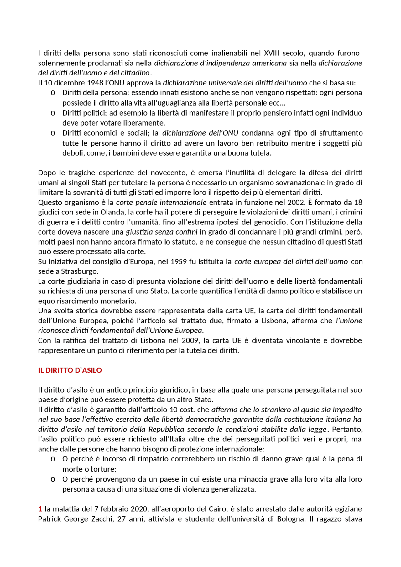 I Diritti Della Persona Docsity