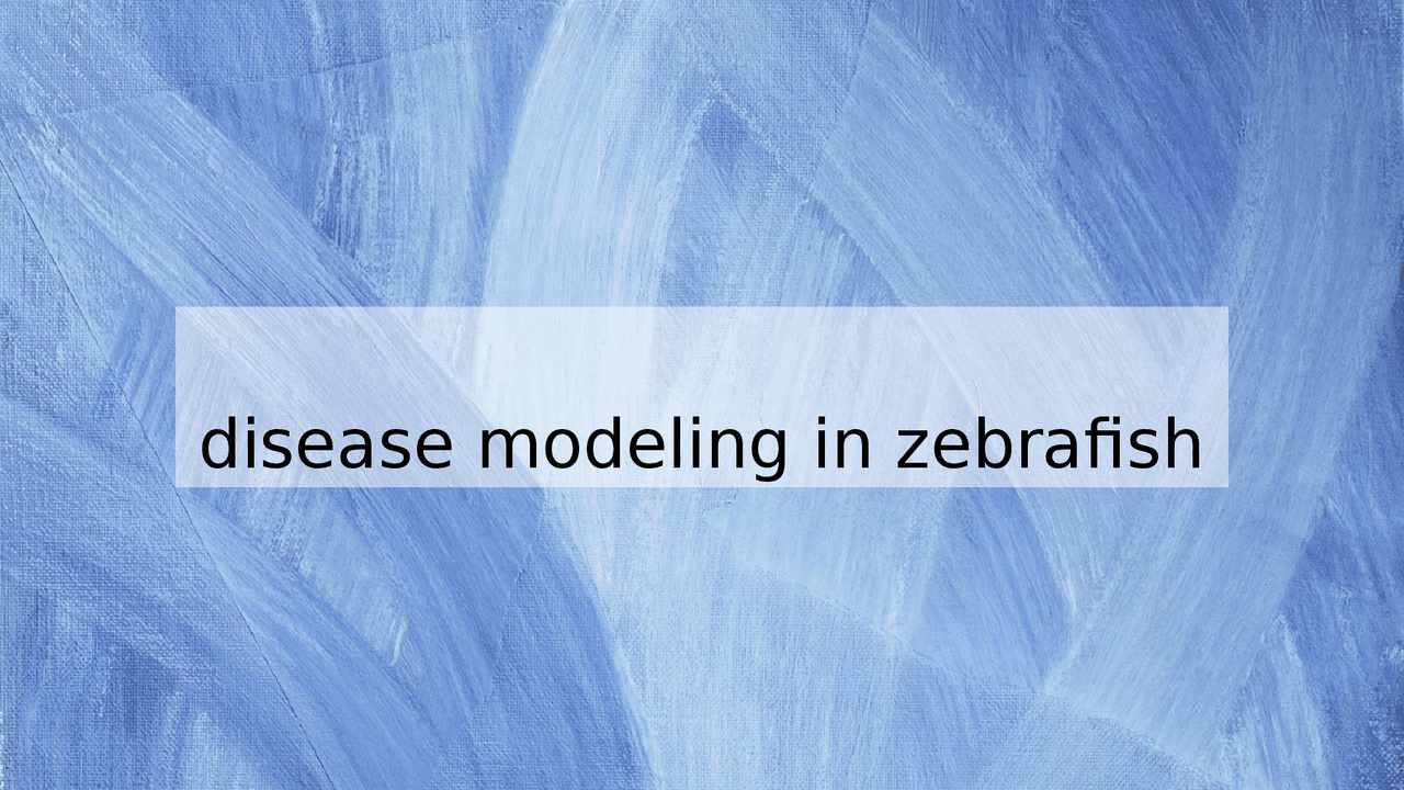 Disease modeling in zebrafish - Docsity