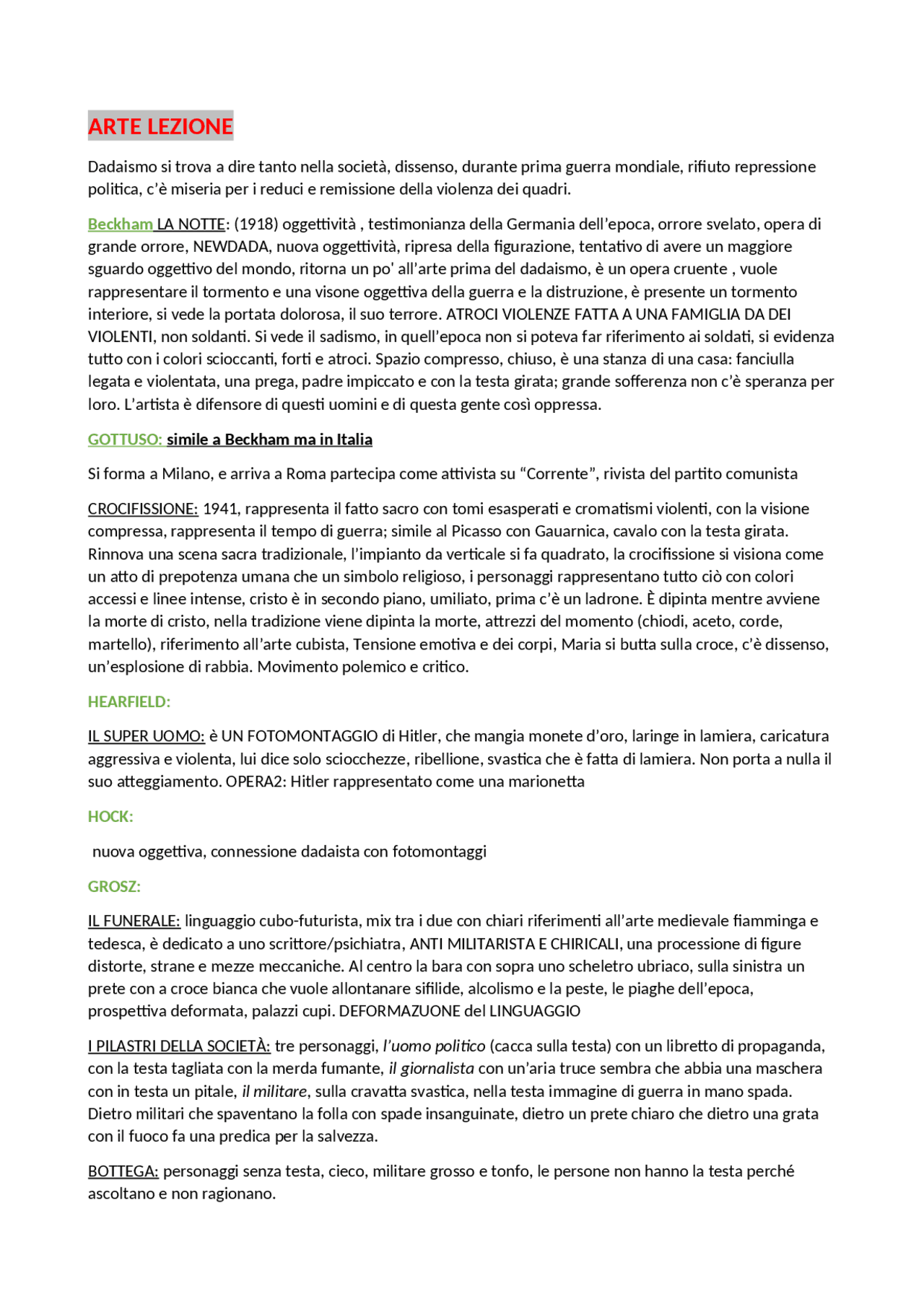 Riassunto Del Programma Di 5 Superiore Di Storia Dellarte Docsity