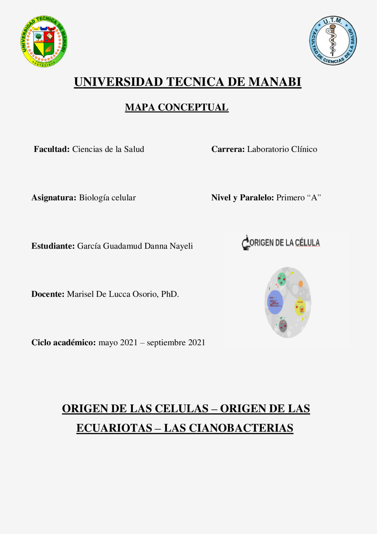 Mapa Conceptual De Biología Docsity