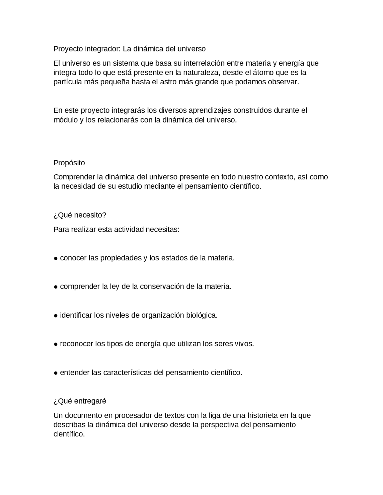 PROYECTO INTEGRADOR MODULO 14 | Apuntes de Biología | Docsity