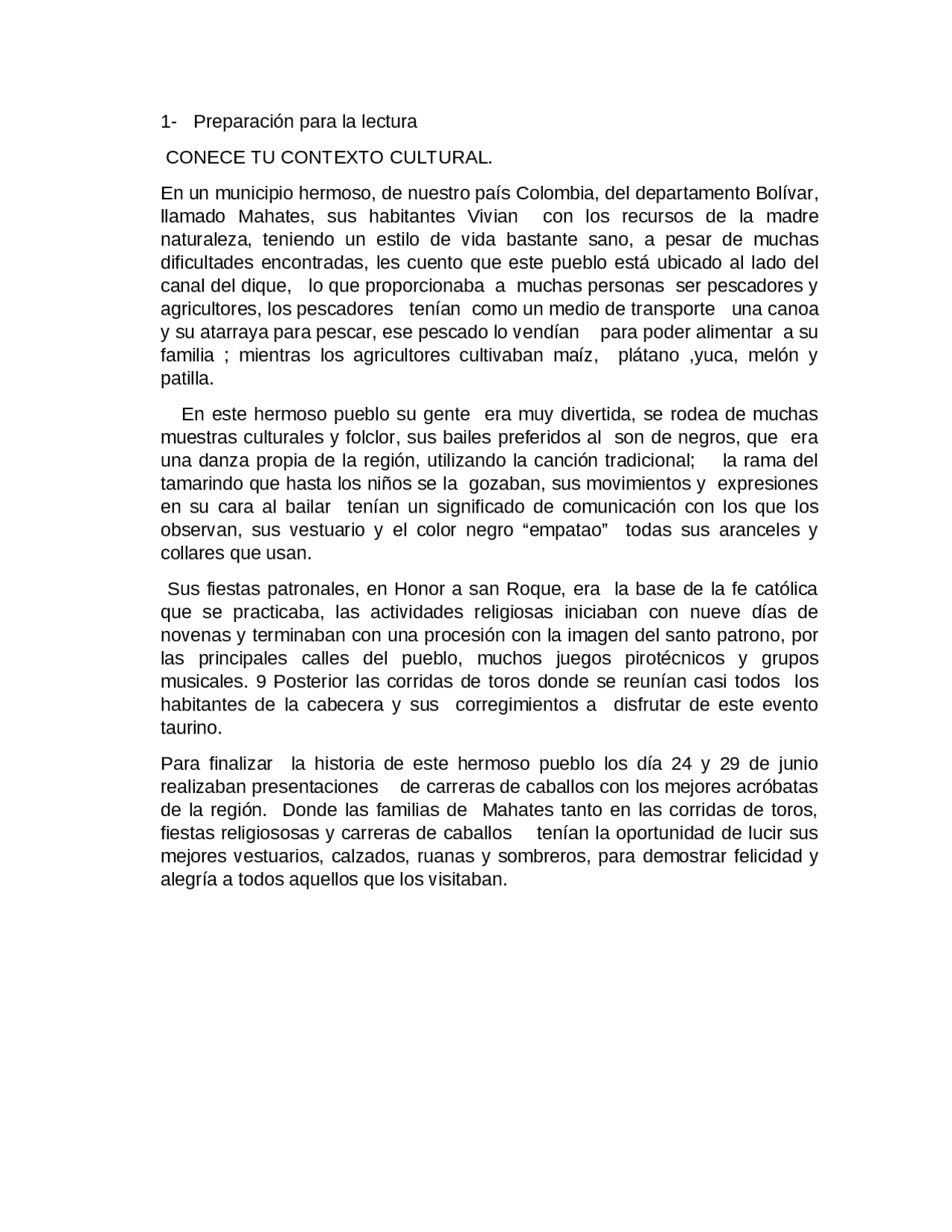 Cultura y Tradiciones en el Pueblo de Mahates, Colombia | Apuntes de ...