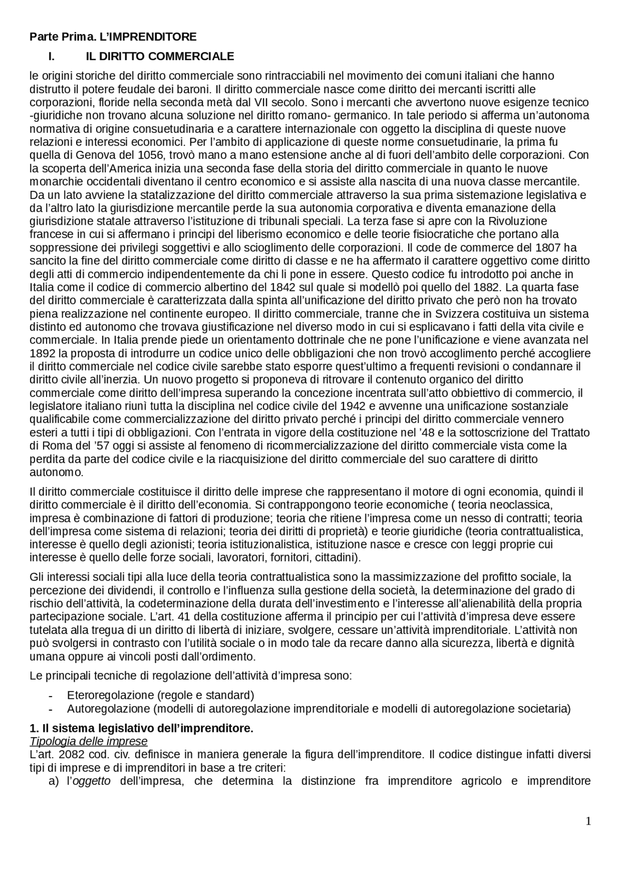Diritto Commerciale Riassunti Iandii Modulo Docsity