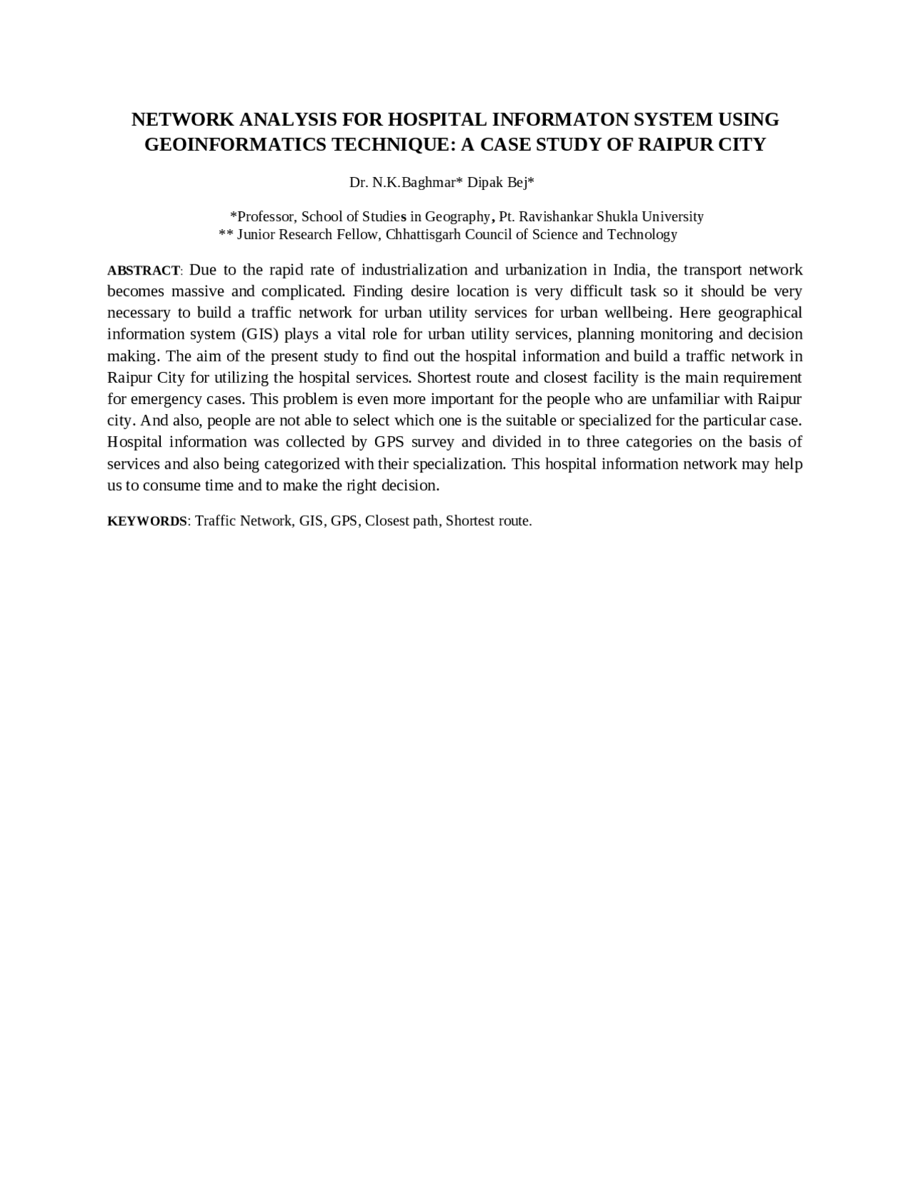 Remote Sensing And Network Analysis Docsity