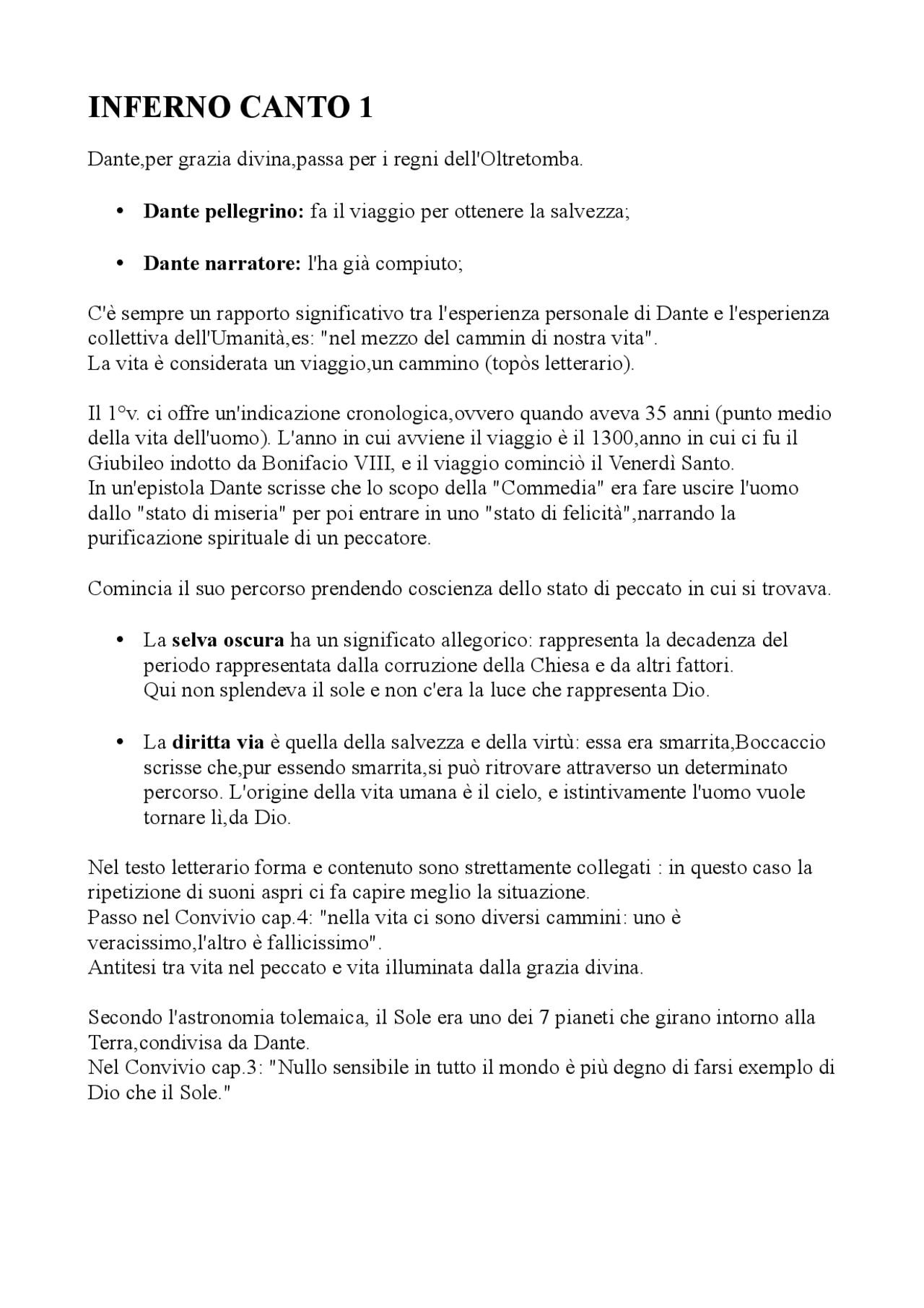 INFERNO CANTO 1 DANTE - Docsity