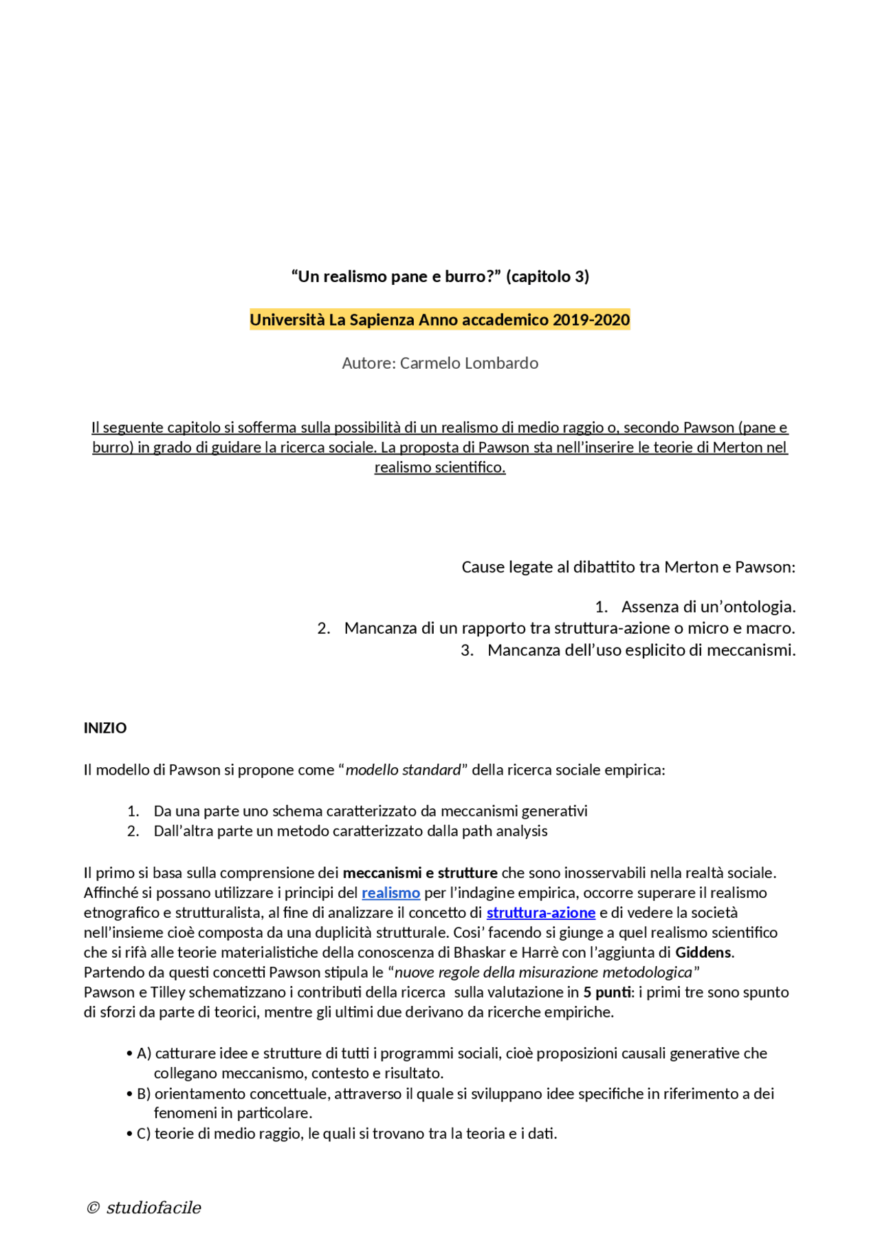 Riassunto capitolo 3 di ''Tra la logica della scienza e la pratica ...