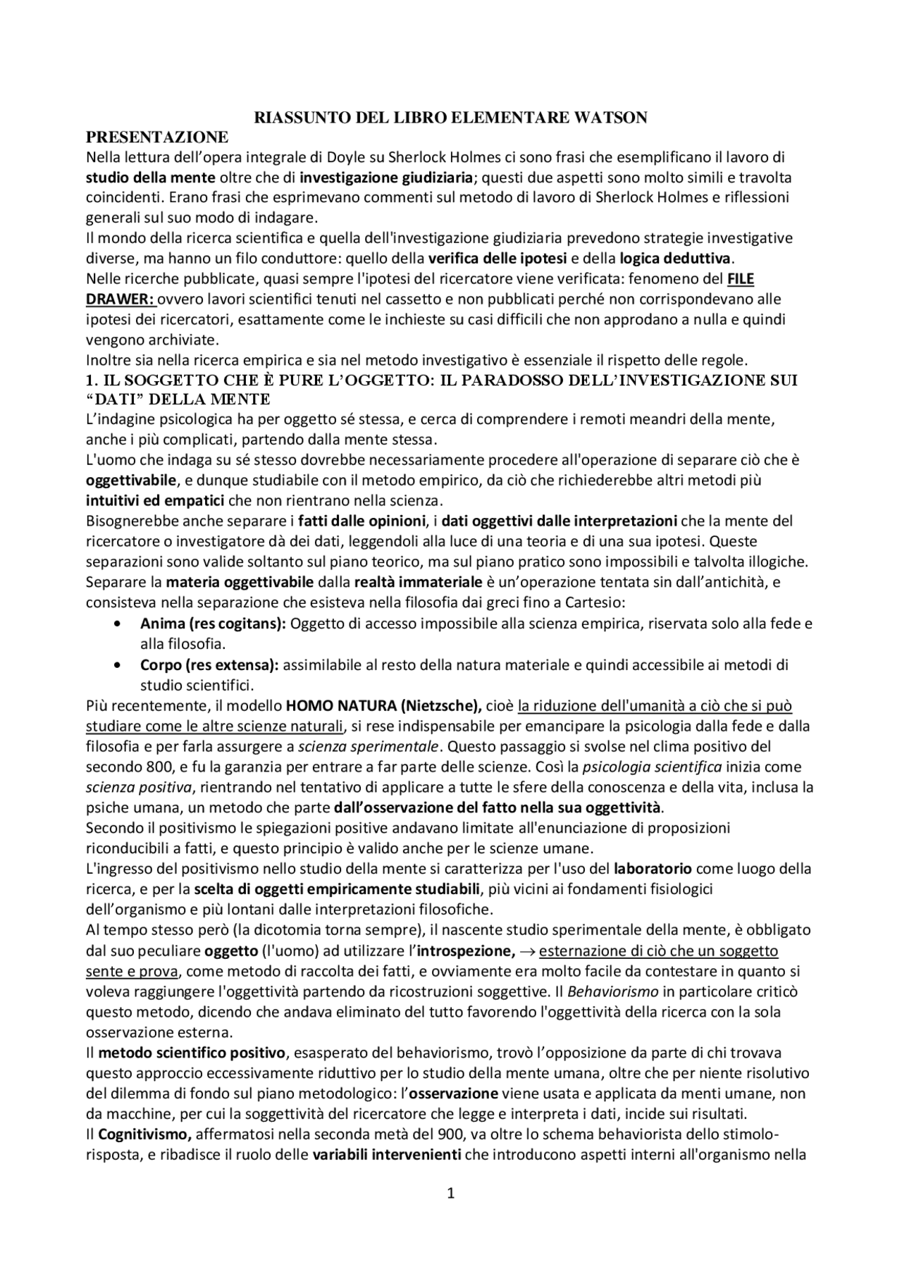 ELEMENTARE, WATSON! CRITERI E METODI PER LA RICERCA E L'INVESTIGAZIONE ...