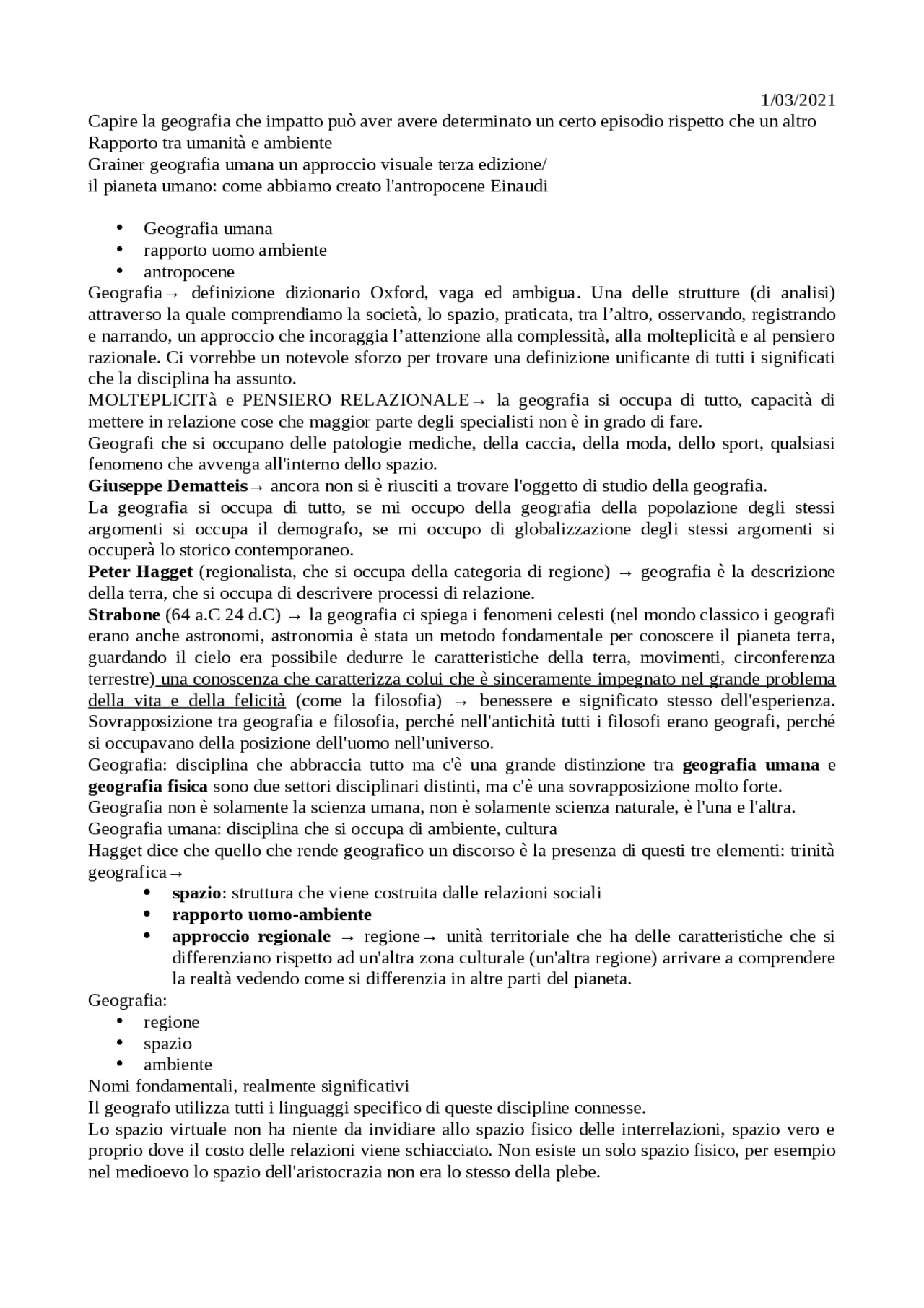 Lezioni Di Geografia Professore Giancarlo Macchi Janica Docsity