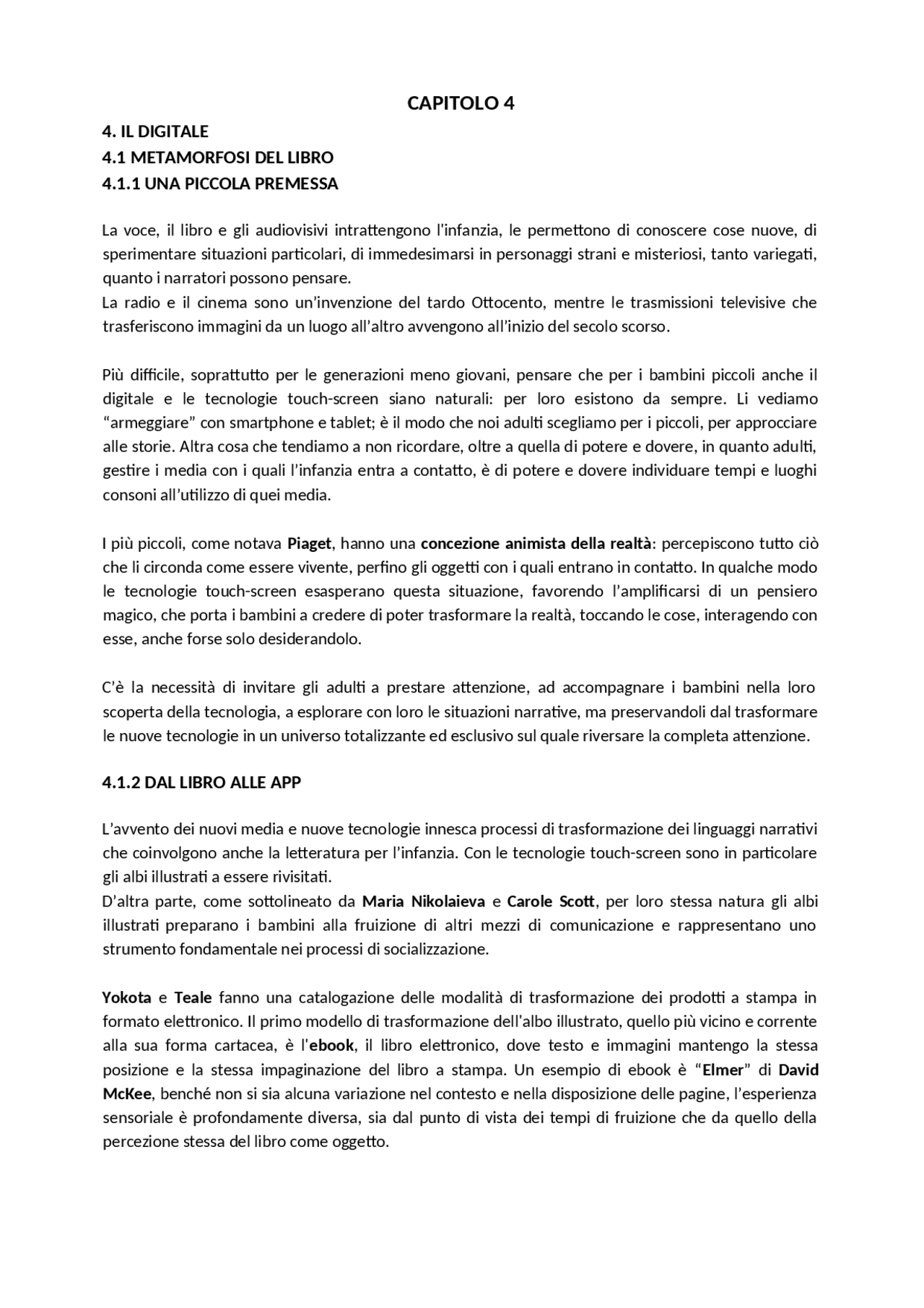 Capitolo 4 Raccontiamo Ai Più Piccoli Docsity