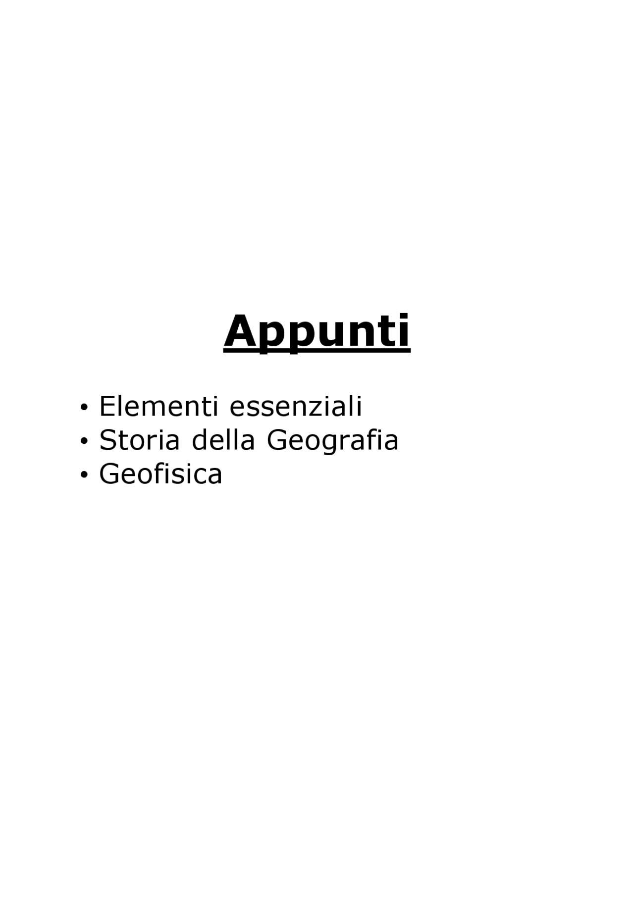 Appunti Slides Di Geografia Docsity