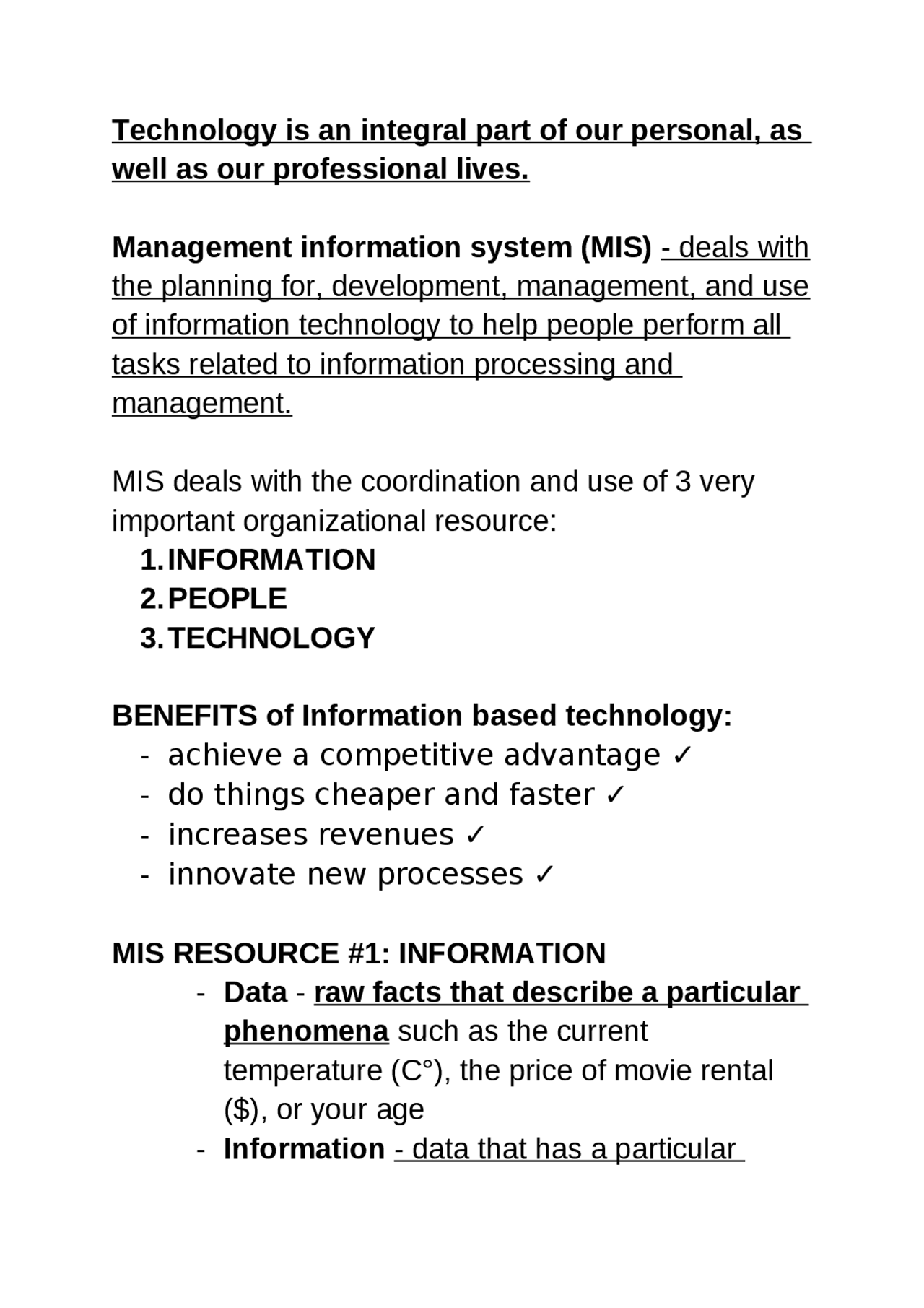 Appunti Business Information Systems - Fabrizio d'Ascenzo - Docsity
