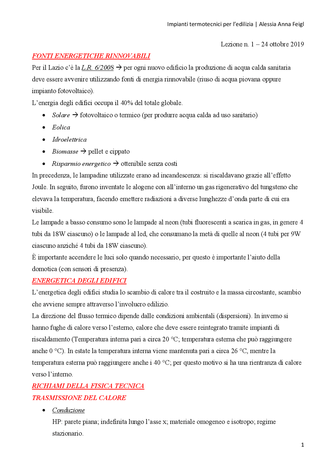 Appunti Impianti Termotecnici Appunti Di Impianti Tecnici Docsity