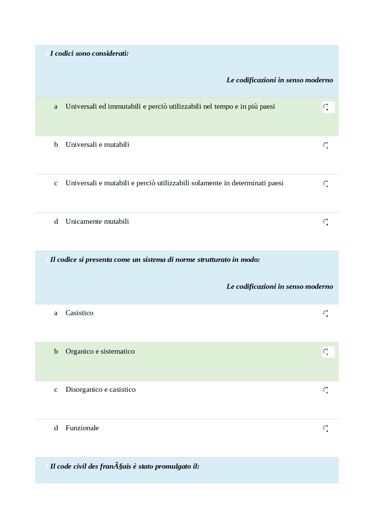 Test Dei Moduli Dellesame Di Diritto Civile Docsity