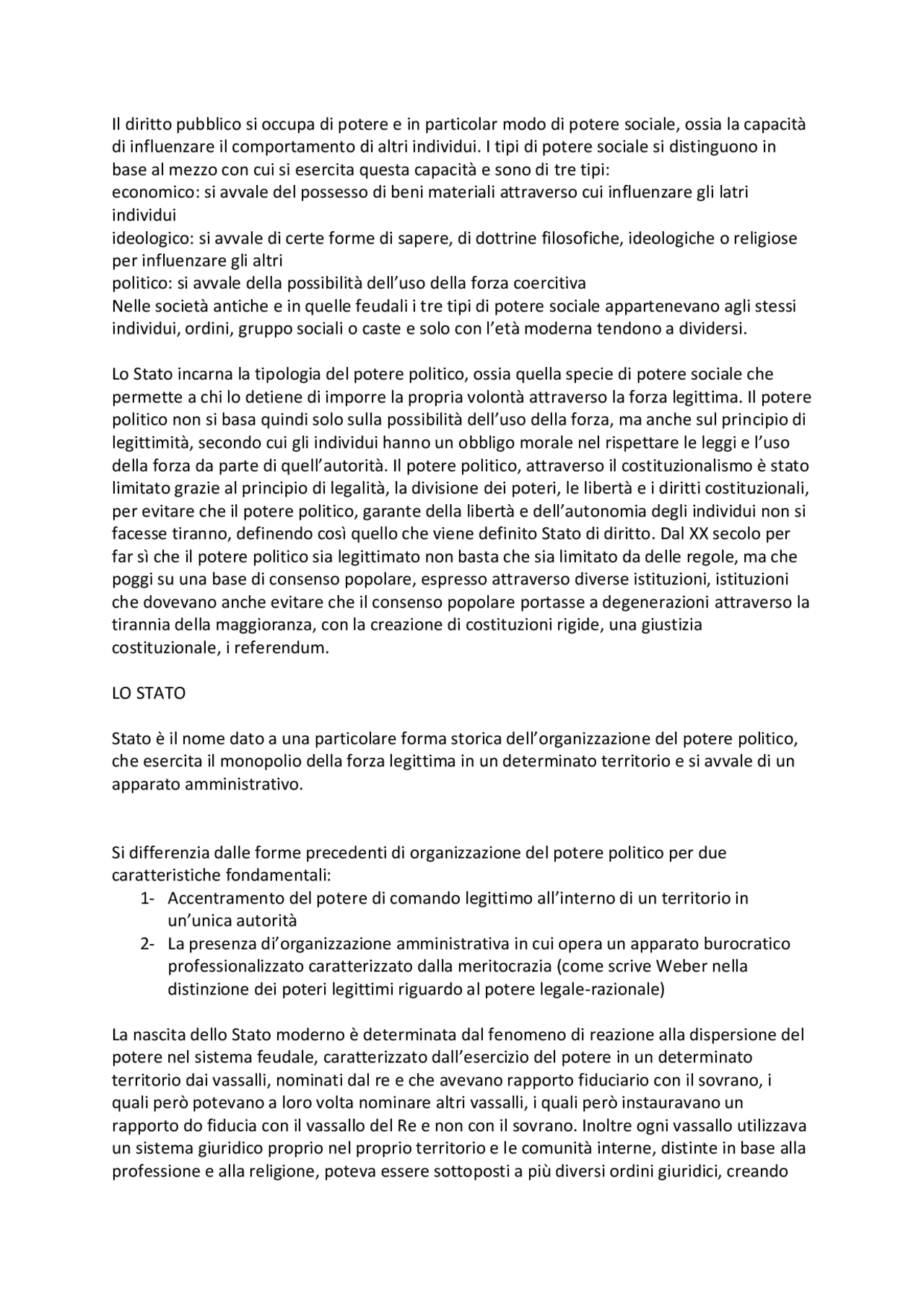 Riassunto Istituzioni Di Diritto Pubblico Docsity