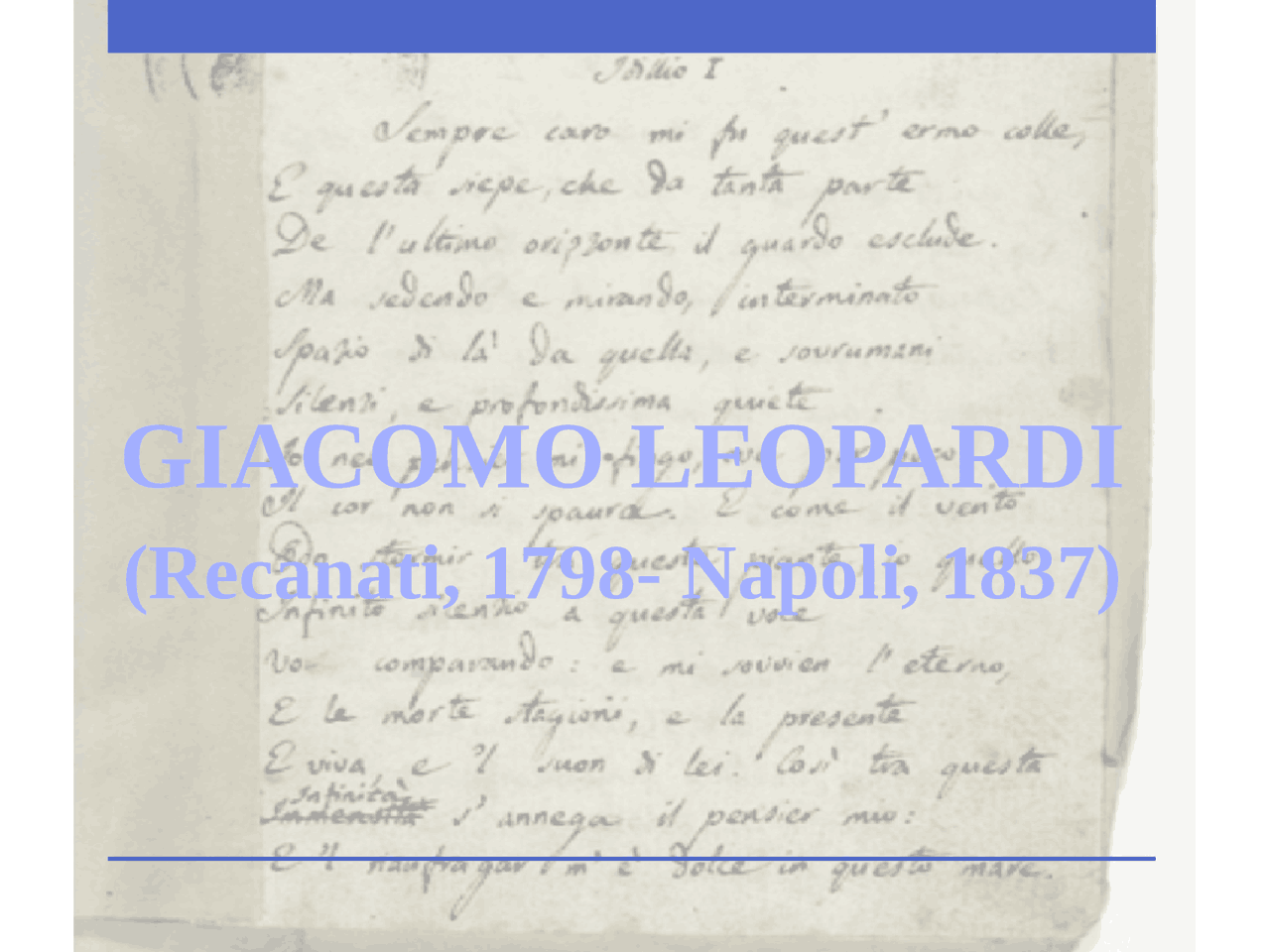 Leopardi - file riassunto presentazione esame storia della pedagogia ...