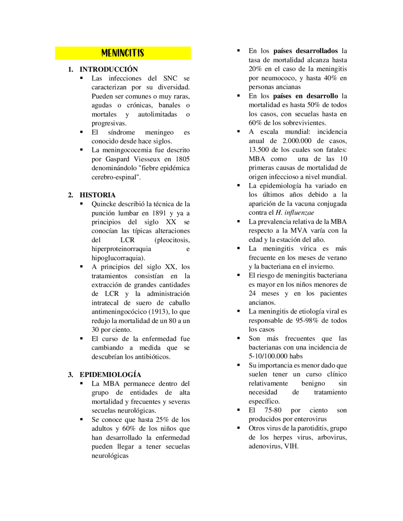 Semiología Meningitis Docsity