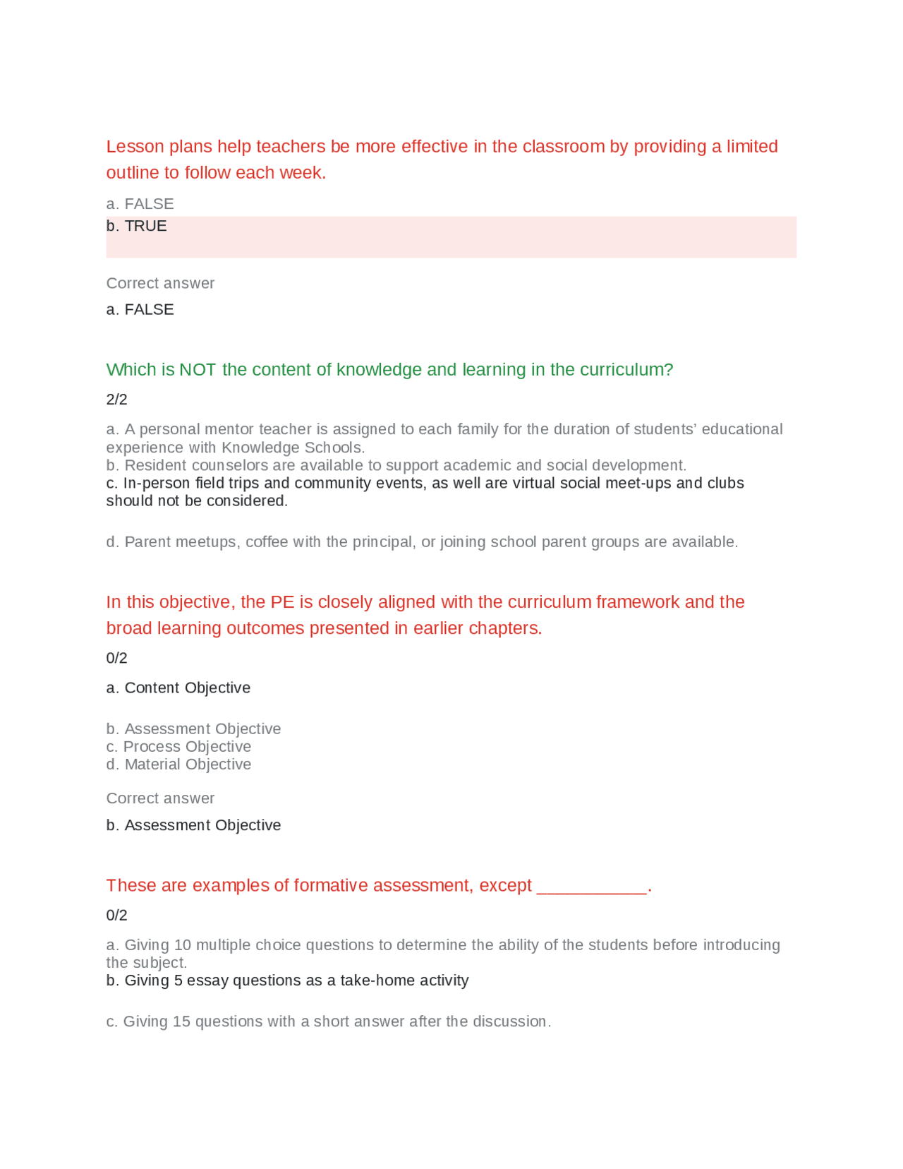 EXAMINATION PHYSICAL EDUCATION MAJOR 6 - Docsity