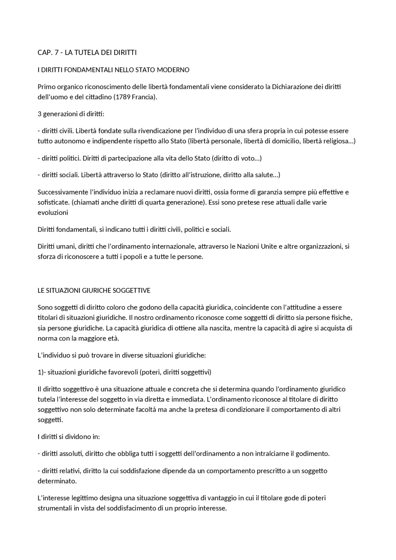 I Diritti E I Doveri Docsity