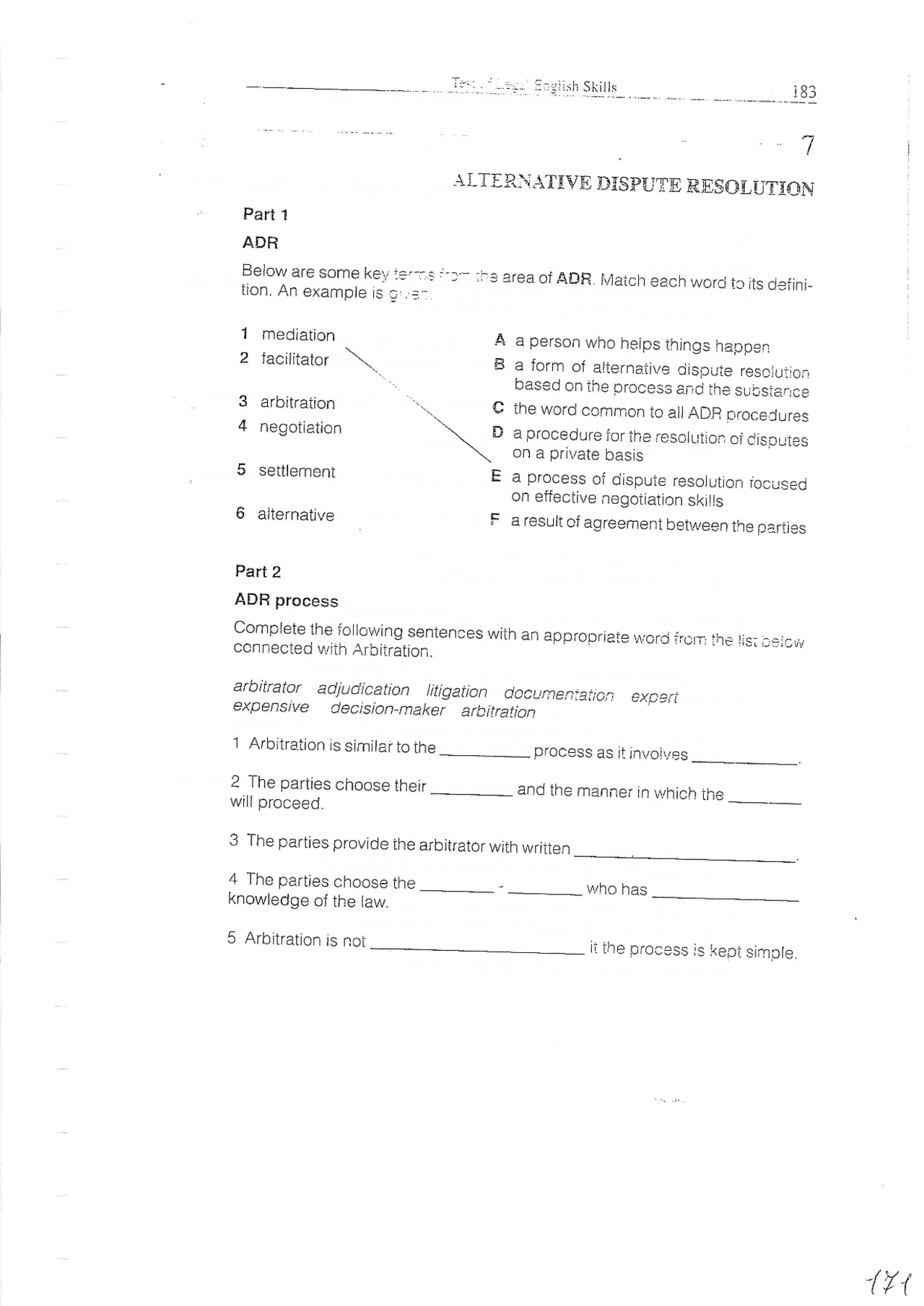 Inglese Avanzato Giuridico Docsity
