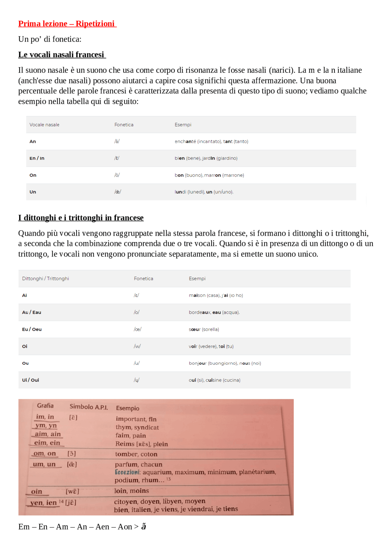 Fonetica, COD e COI, Negazione (FRANCESE) - Docsity