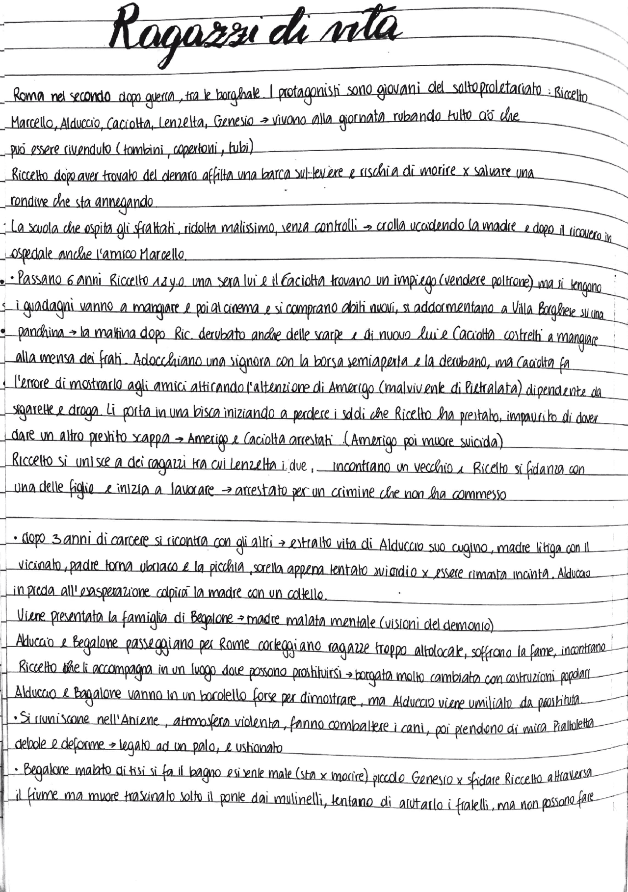 Ragazzi Di Vita Pasolini Docsity