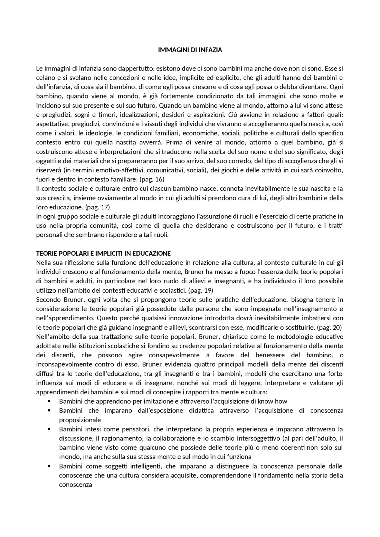 Immagini Di Infanzia Docsity