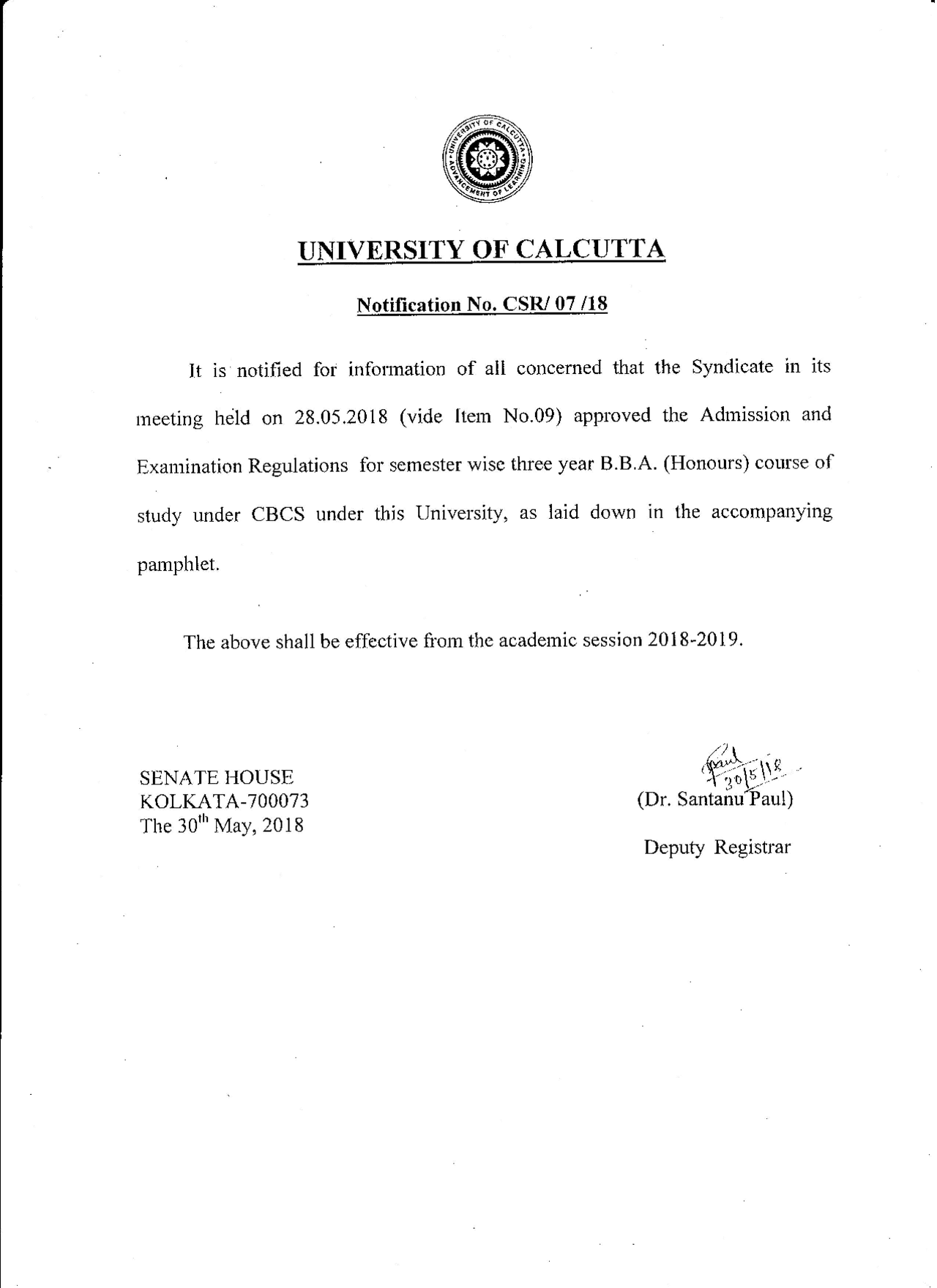 Regulation of bba in details | Slides Accounting | Docsity