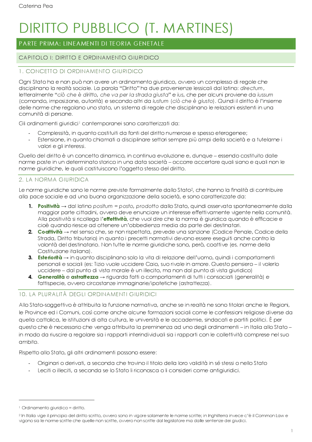 Diritto Pubblico Martines Ix Edizione Docsity