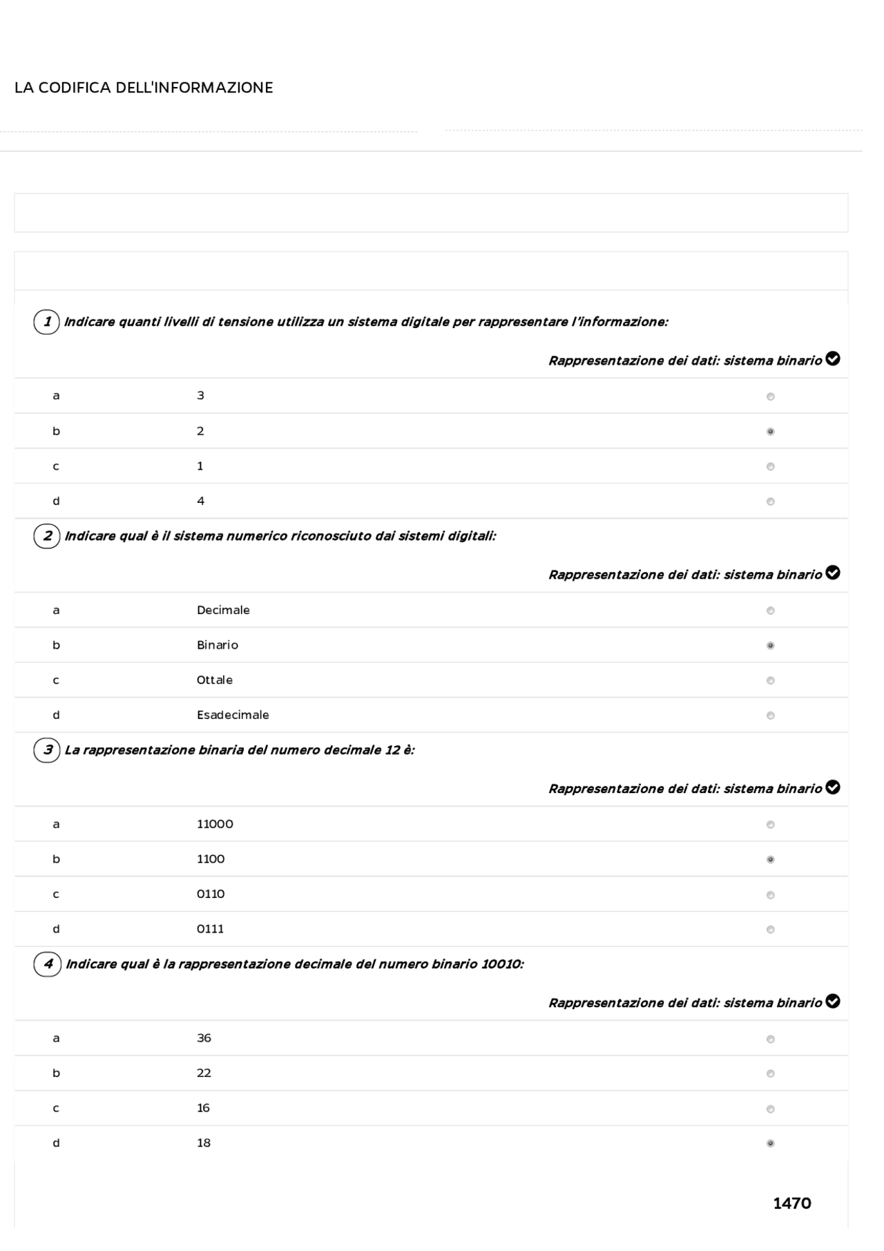 Test Autovalutazione Docsity