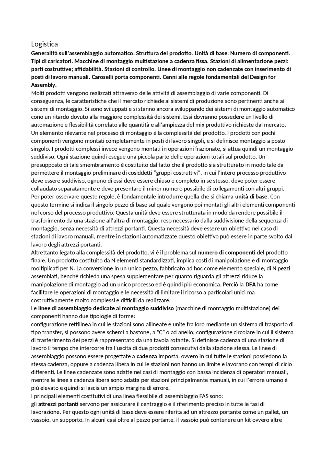Teoria Logistica Integrata E Flessibile Docsity