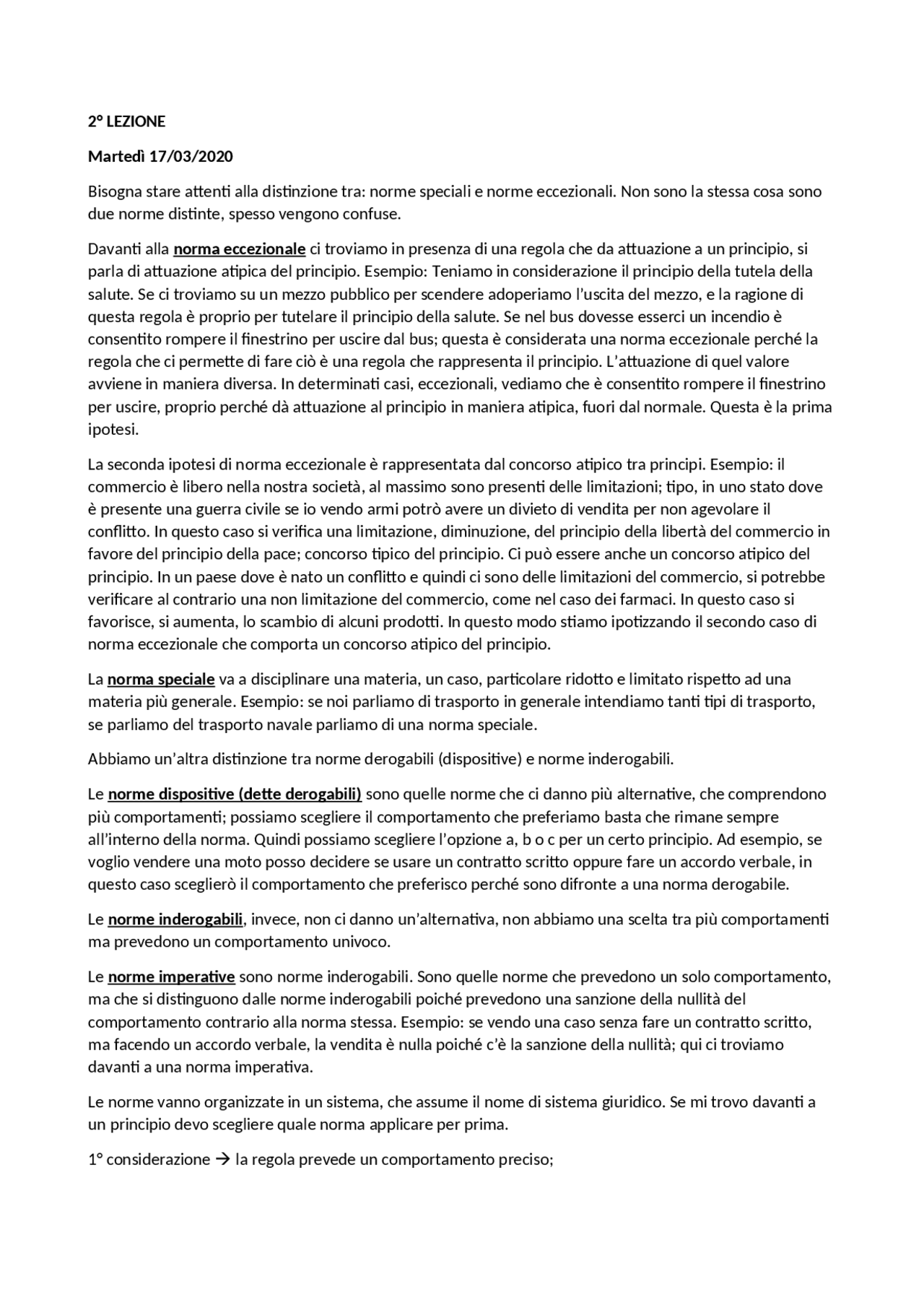 Seconda Lezione Diritto Privato Docsity