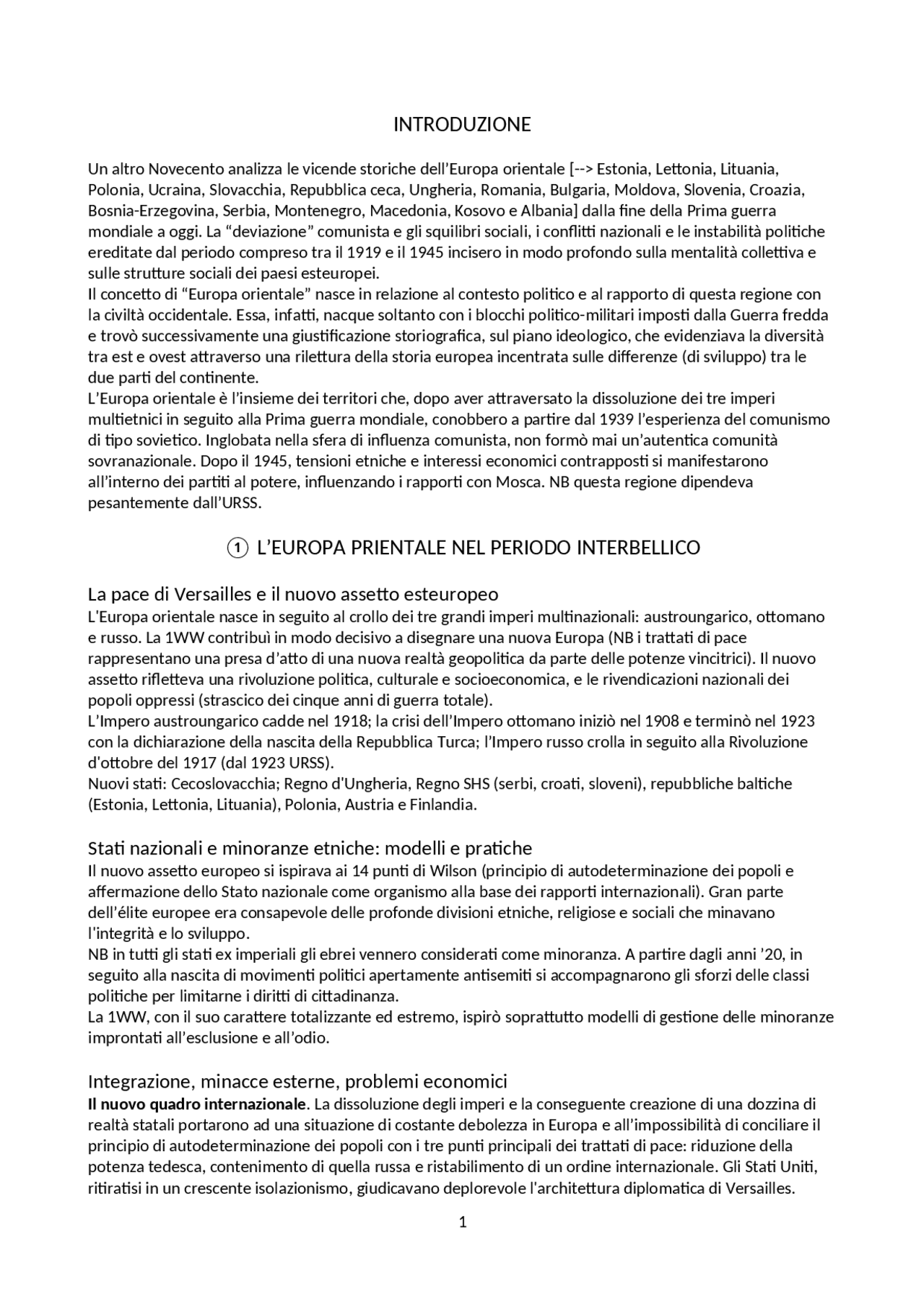 Riassunto Di Un Altro Novecento Docsity