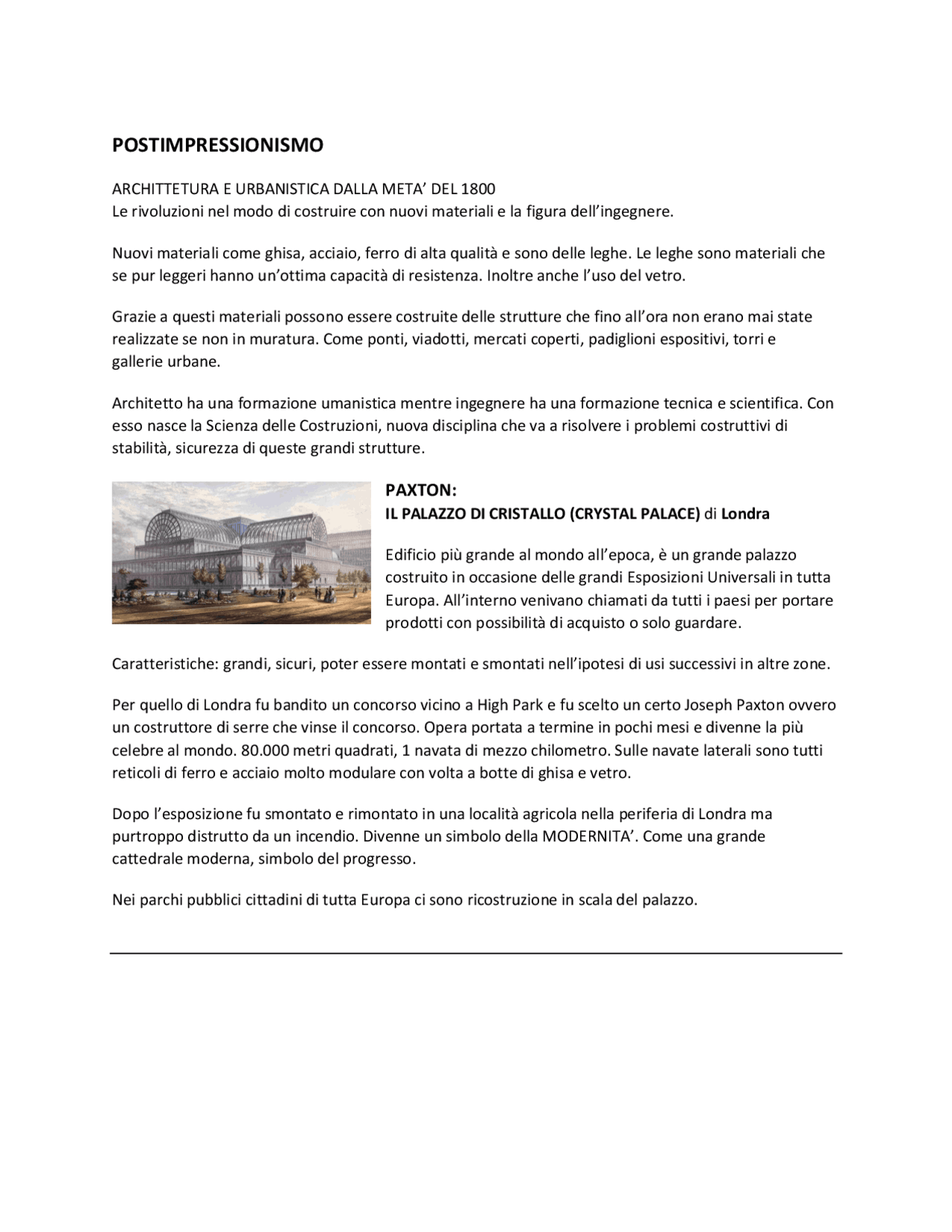 Il Post Impressionismo Docsity